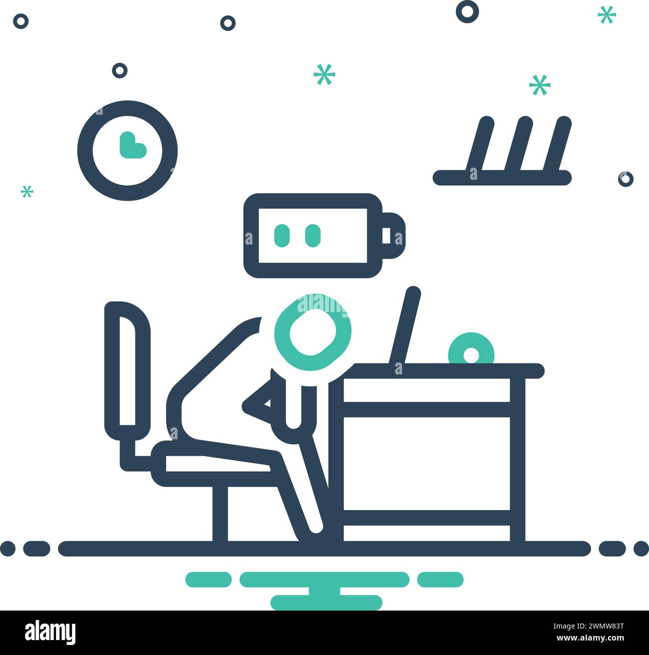 Fatigue tiredness icon vector hi-res stock photography and images - Alamy