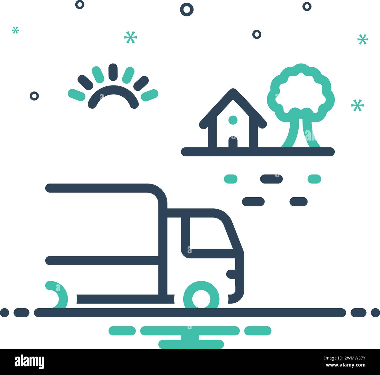 Truck far Stock Vector Images - Alamy