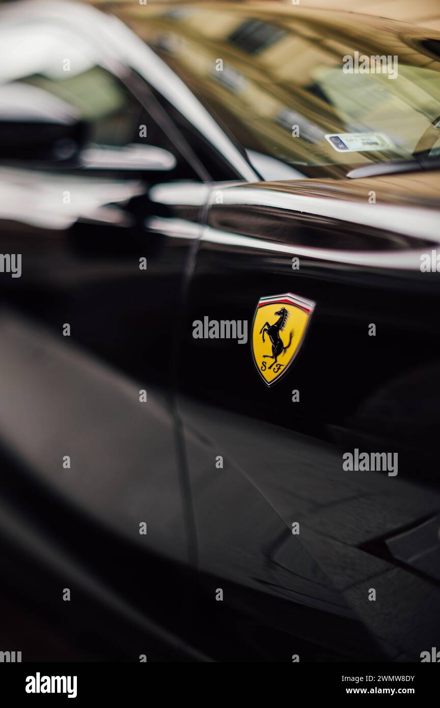 Ferrari 812 Superfast parking at the street in Budapest, Hungary Stock ...