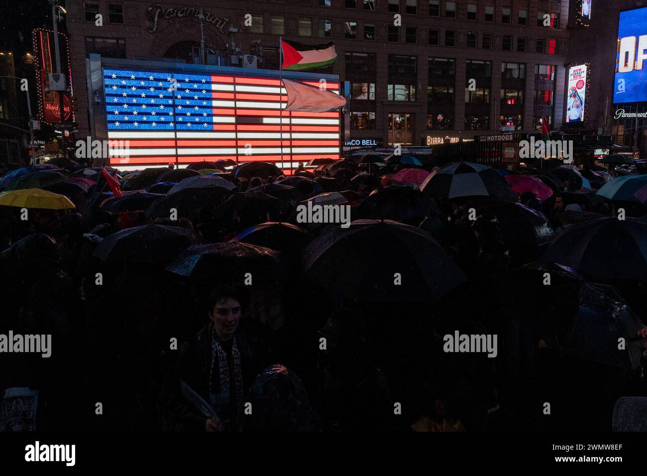 Activists gathered on Times Square in front of U. S. Army Recruiting ...