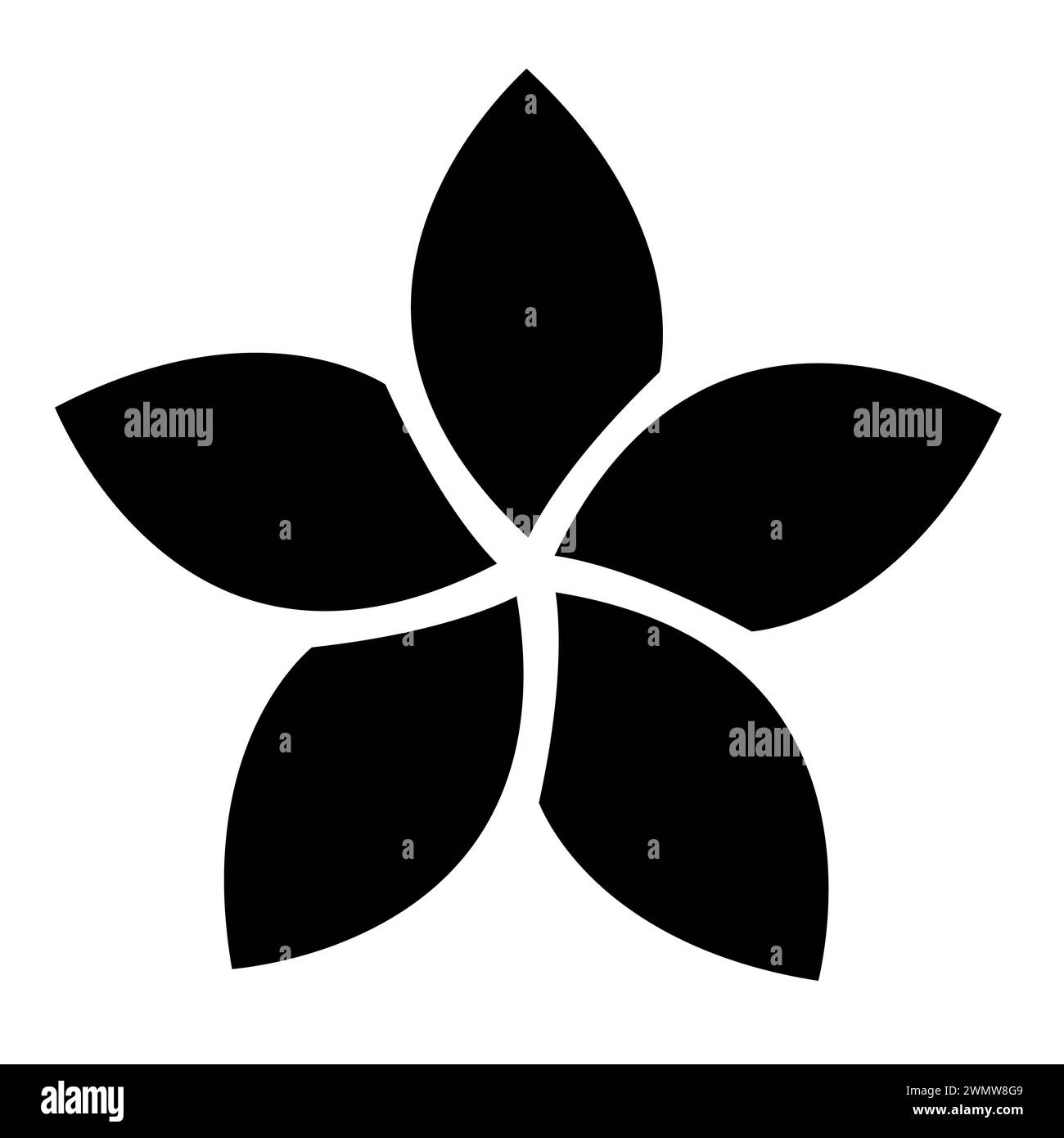 Frangipani plumeria flower icon. Frangipani sign. Plumeria symbol. flat ...