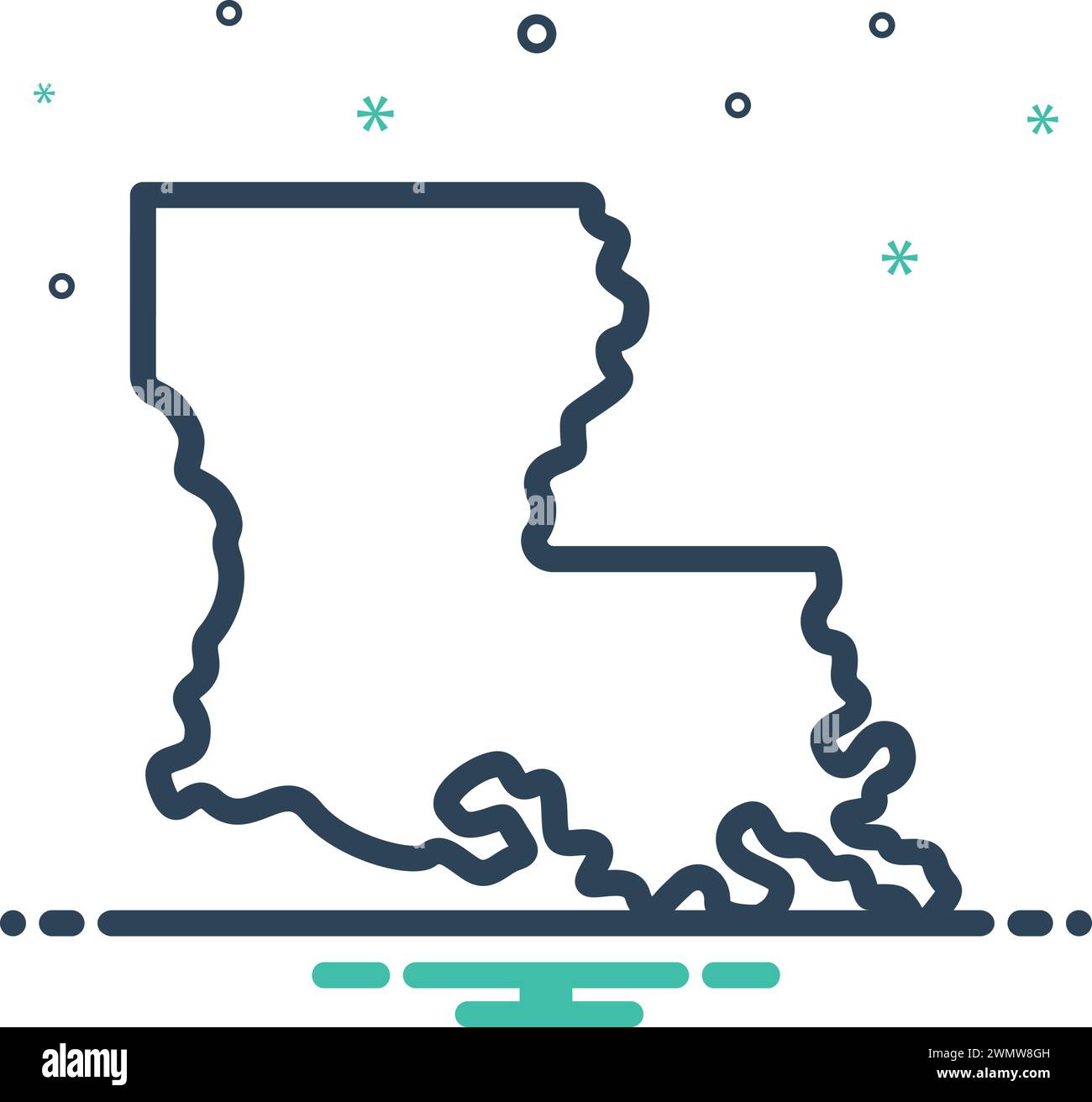 Icon for louisiana,map Stock Vector Image & Art - Alamy