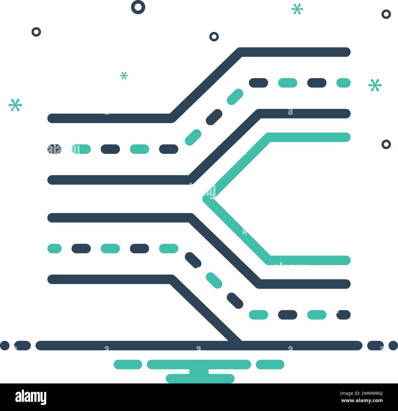 Subway train tracks Stock Vector Images - Alamy