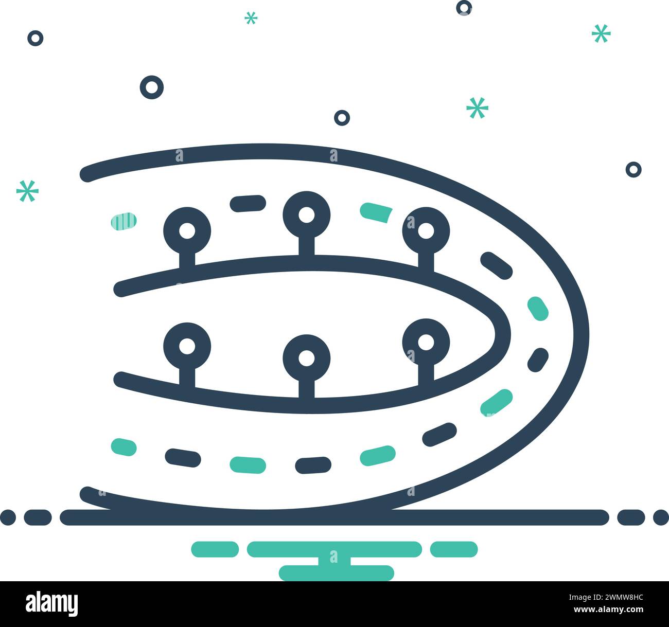 Icon for track,bending roads Stock Vector Image & Art - Alamy