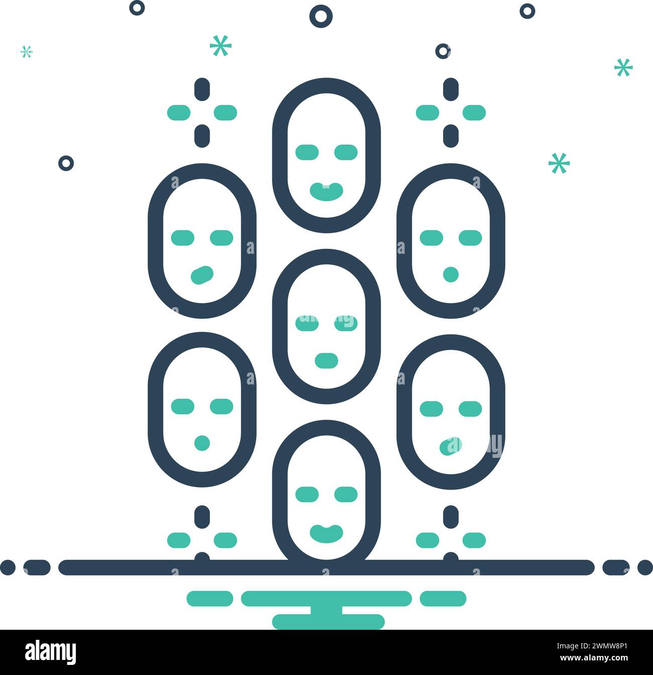 Icon for multi,face,human Stock Vector Image & Art - Alamy