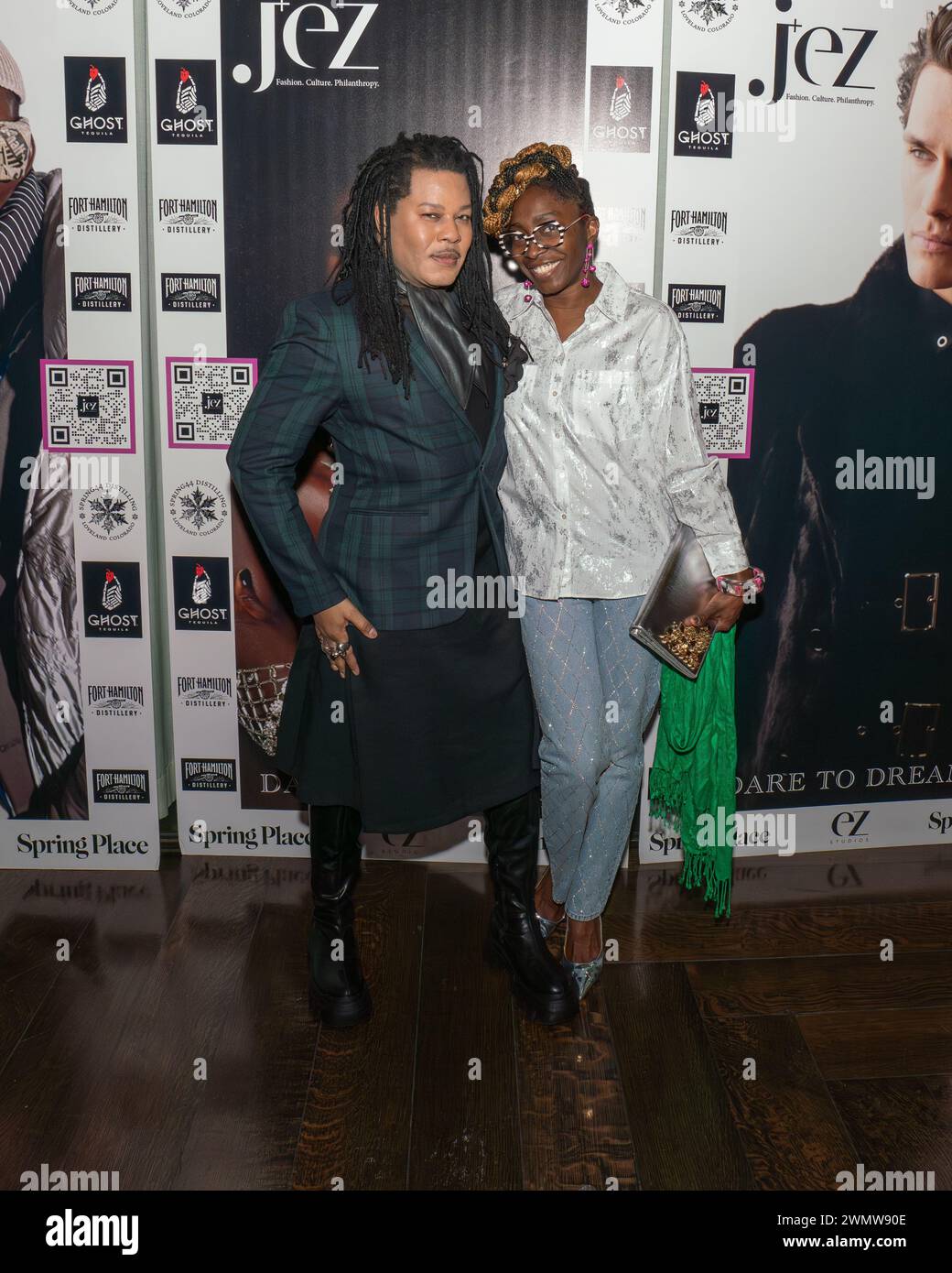 Ty-Ron Mayes and Tinu attends the Jez Magazine Launch Party at Spring ...
