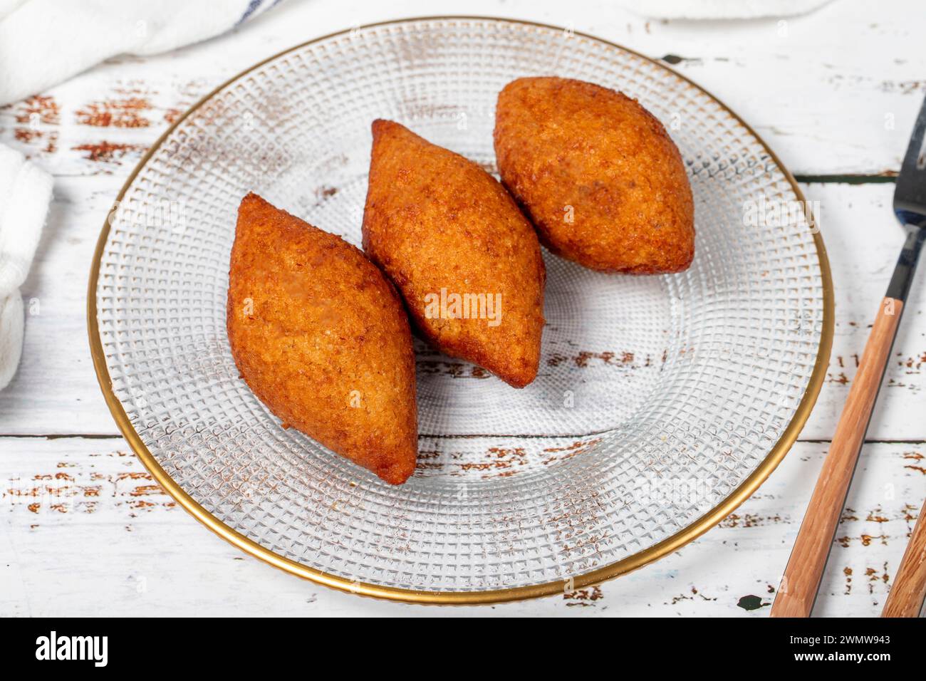 Stuffed meatballs or kibbeh. Traditional Asian flavors. Delicious ...