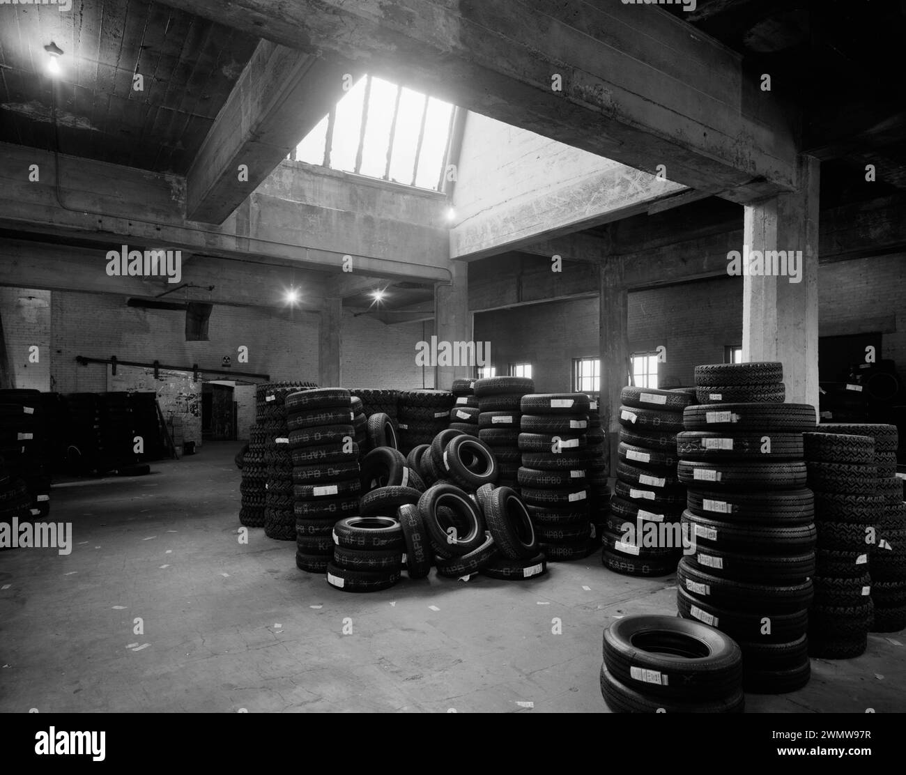 4th floor roasting room (now tire storage). View to South - Commercial ...