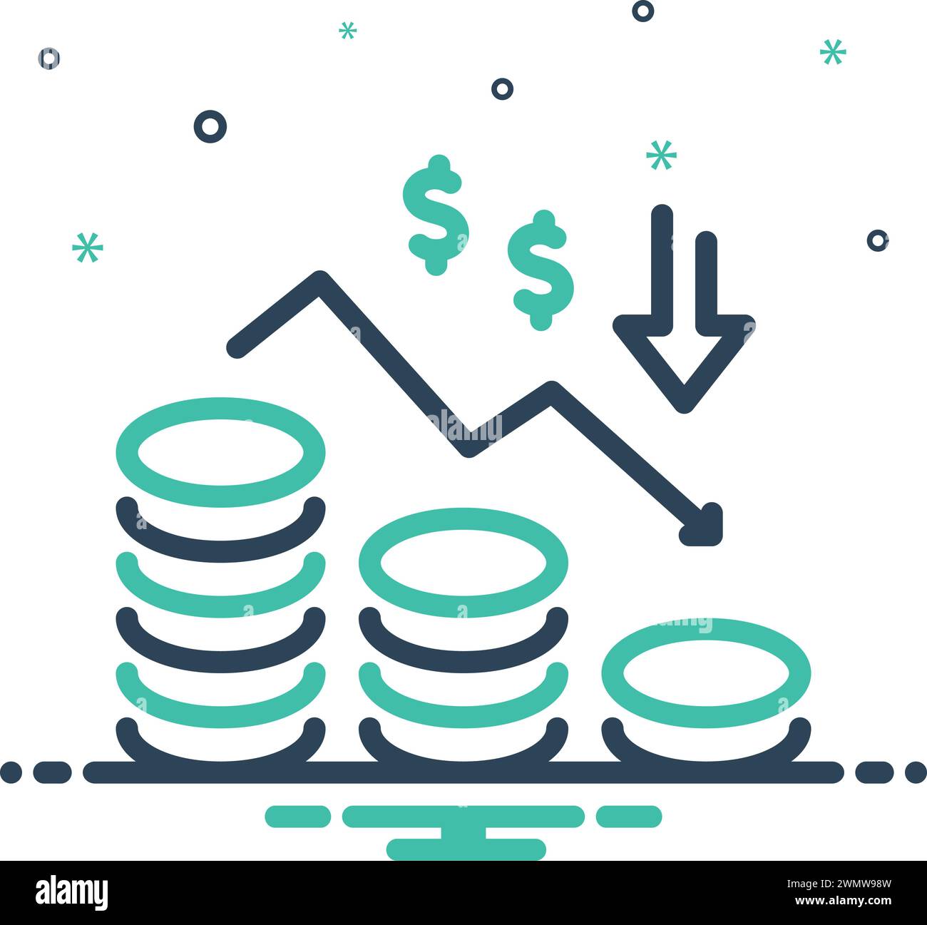 Icon for lows,downtrend Stock Vector Image & Art - Alamy
