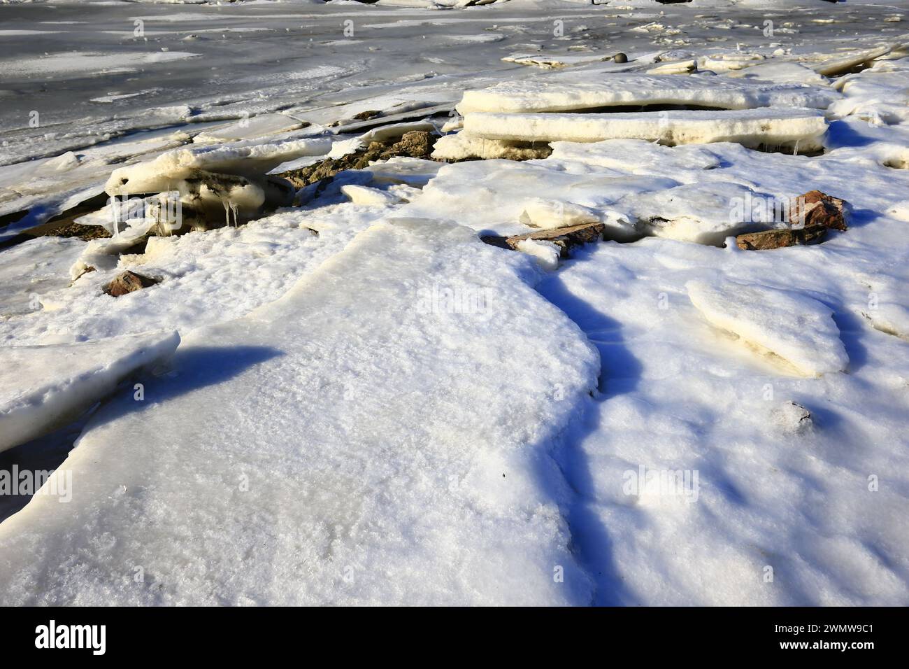 The winter sea ice Stock Photo - Alamy