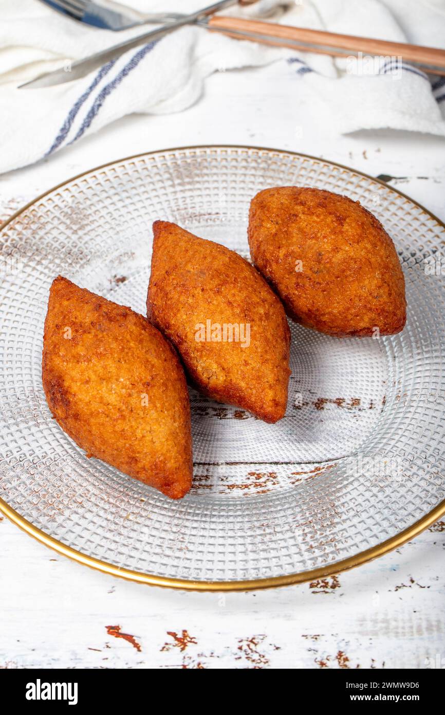 Stuffed meatballs or kibbeh. Traditional Asian flavors. Delicious ...