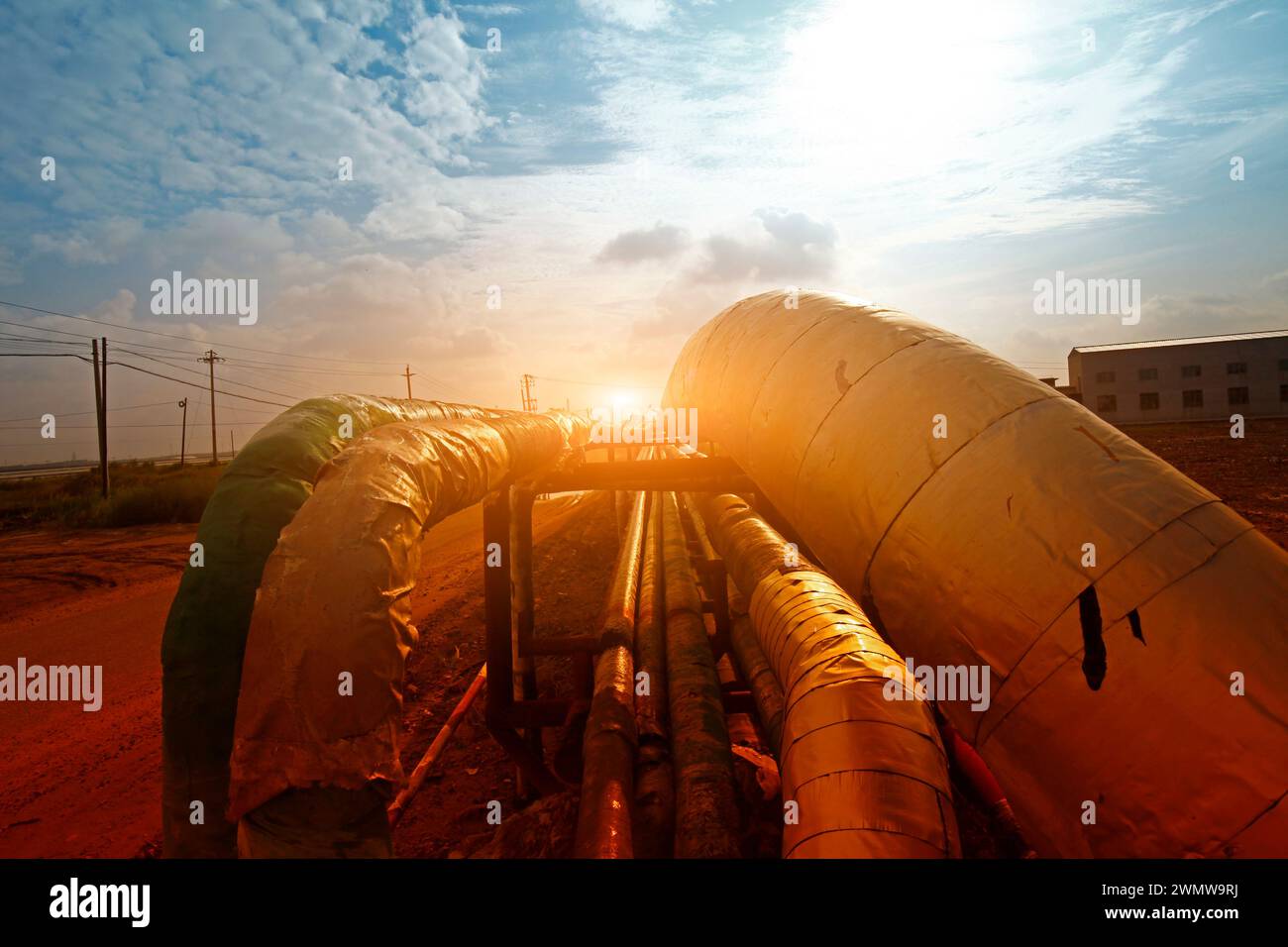 Pipeline of oil fields Stock Photo - Alamy