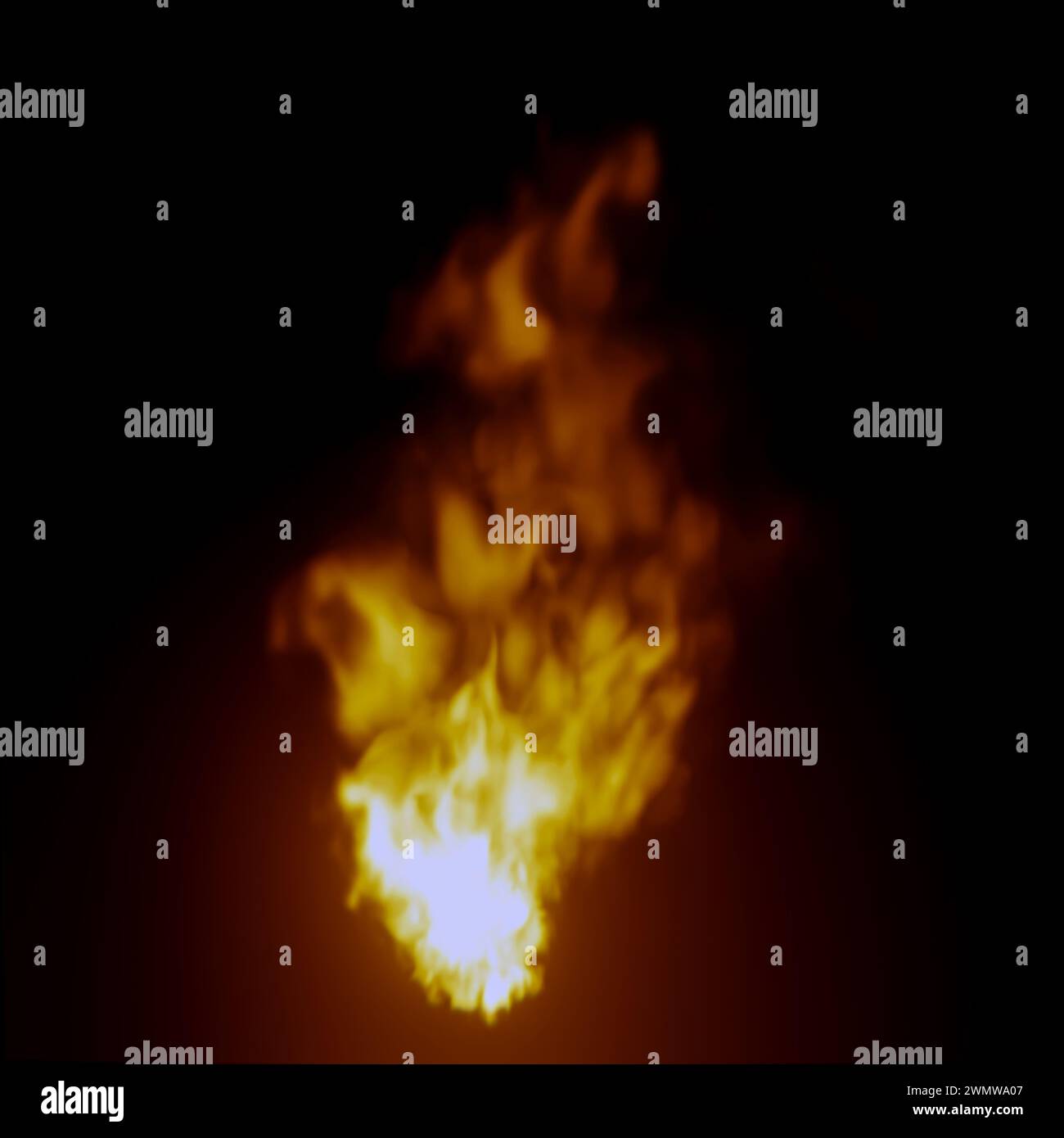 fireball isolated on black background 3d illustration Stock Photo - Alamy