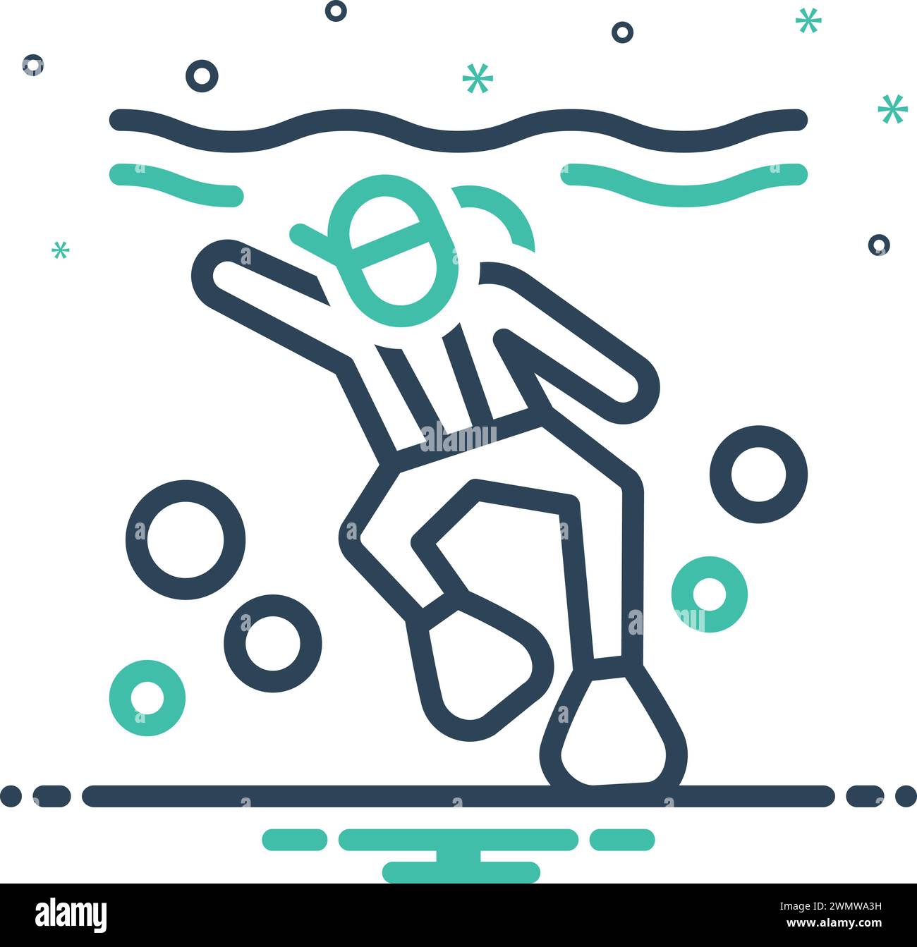 Icon for diving,plunge Stock Vector Image & Art - Alamy