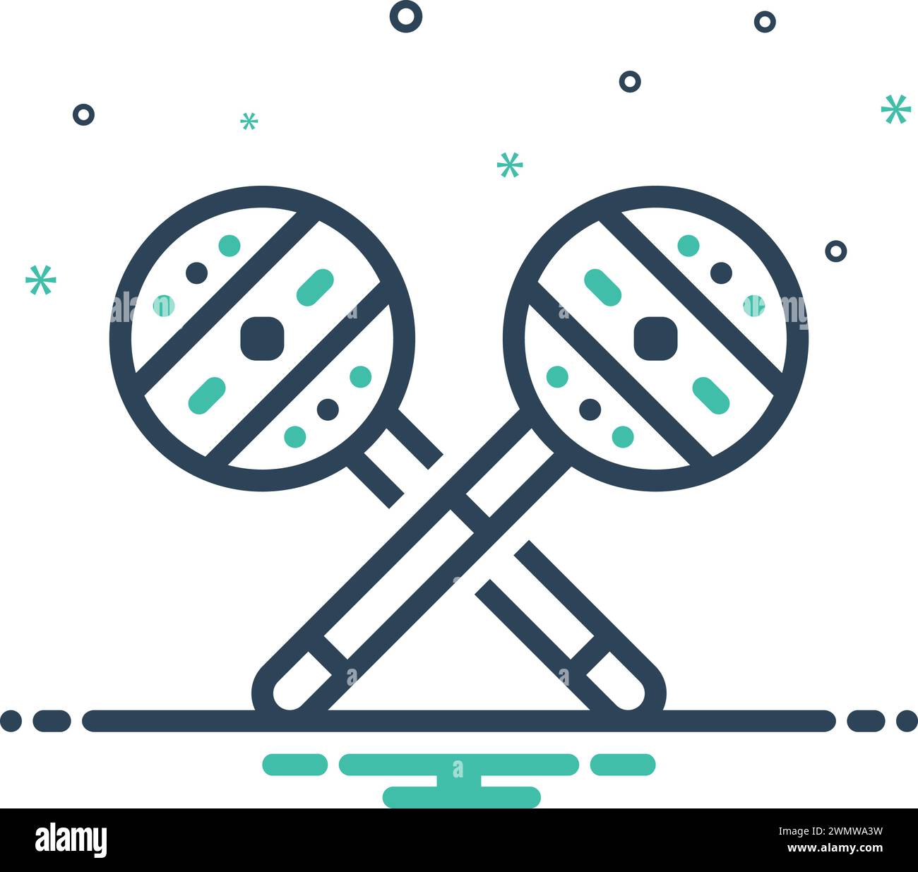 Maracas icon vector vectors Stock Vector Images - Alamy