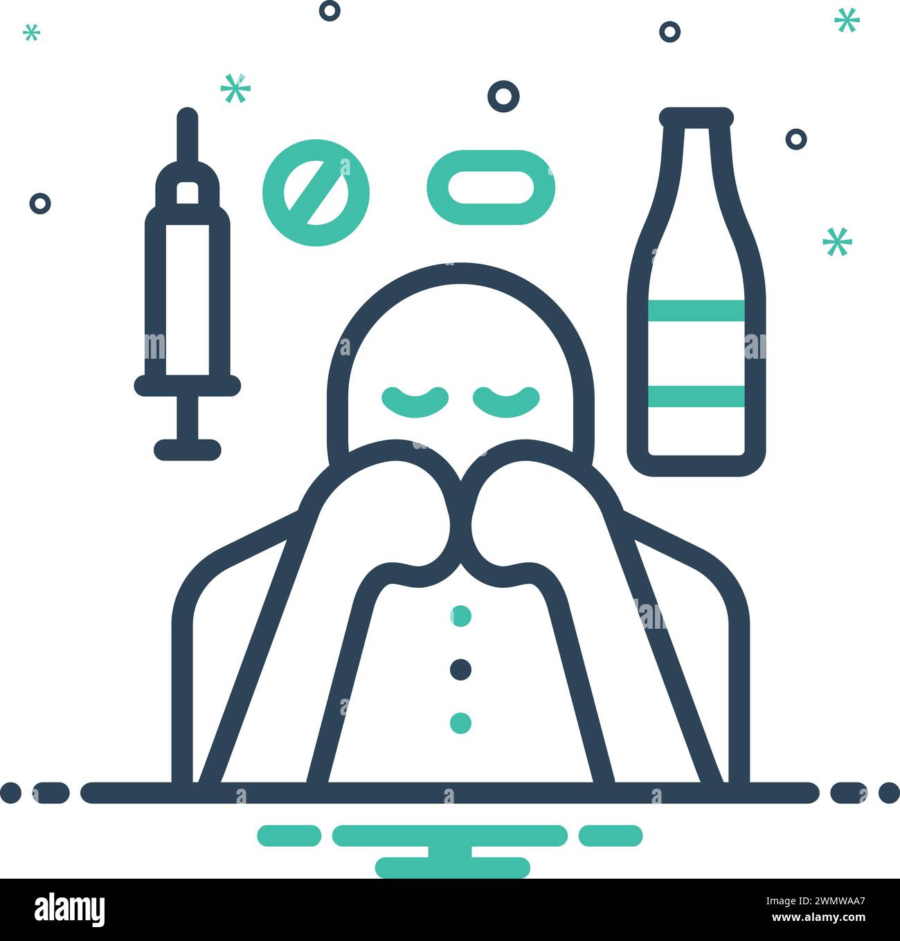 Alcohol and drug dependency Cut Out Stock Images & Pictures - Alamy