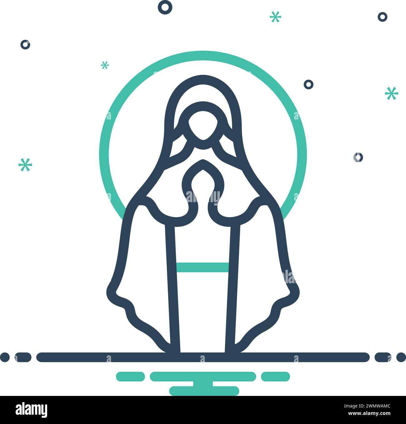 Virgin mary silhouette icon hi-res stock photography and images - Alamy