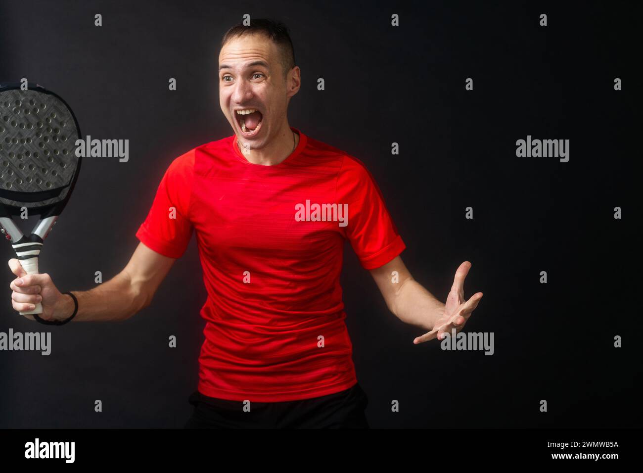 Professional sportsperson action tennis racquet holding sport ...