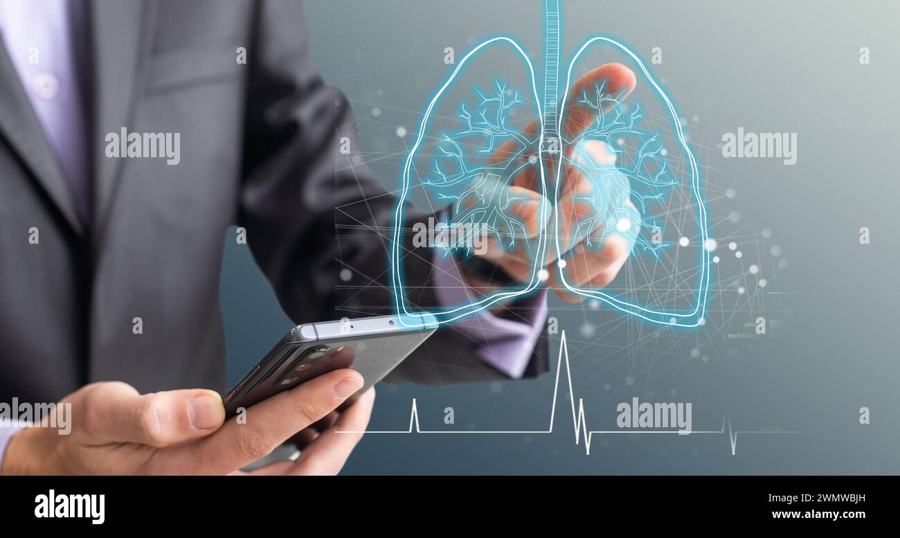 Healthy Human Lungs 2d illustration Stock Photo - Alamy