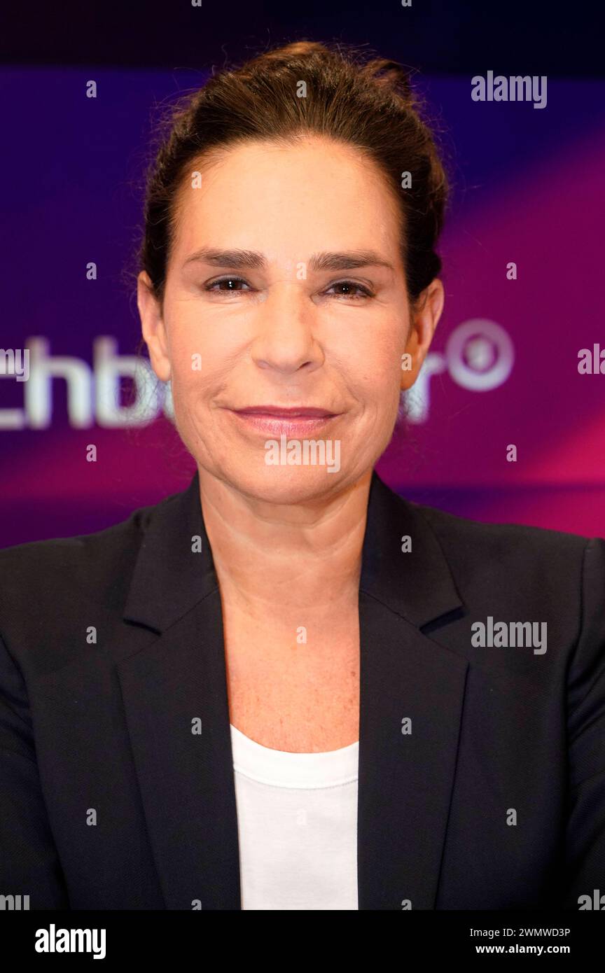 Dagmar Rosenfeld in der ARD-Talkshow maischberger im Studio Berlin ...