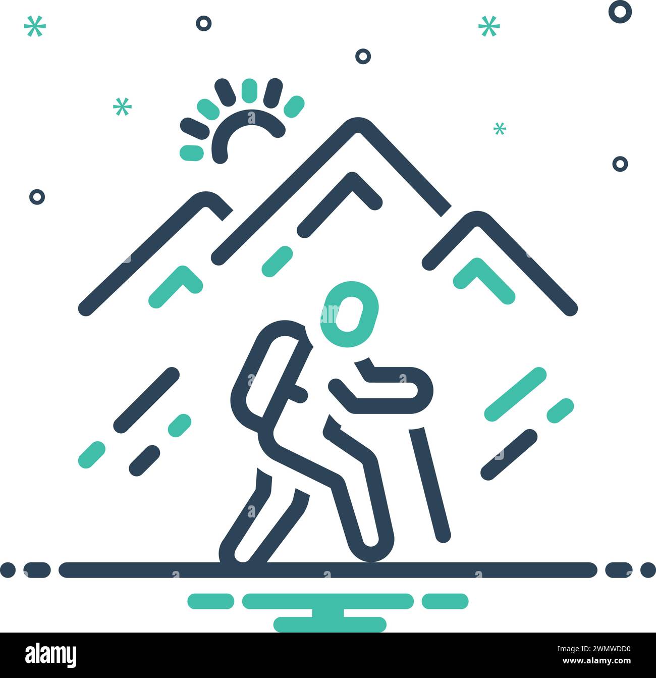 Rambling and hiking Stock Vector Images - Alamy