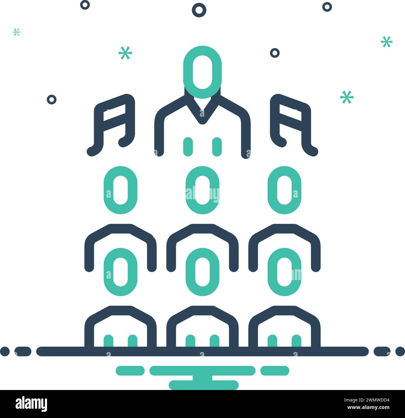 Chorus conductor Stock Vector Images - Alamy