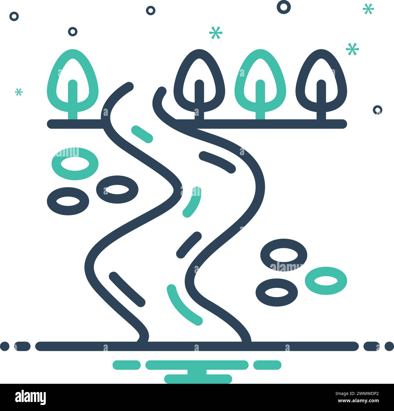 Icon for creek,rivulet Stock Vector Image & Art - Alamy