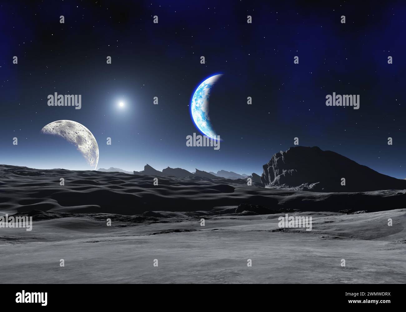 Alien planet artwork hi-res stock photography and images - Alamy