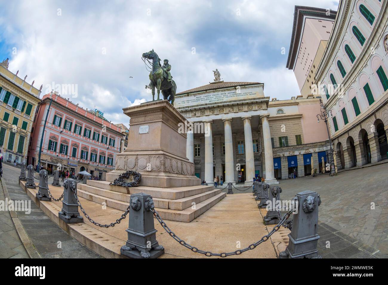 GENOA, ITALY - 20 MARCH, 2021: The Monument of Garibaldi in Largo ...