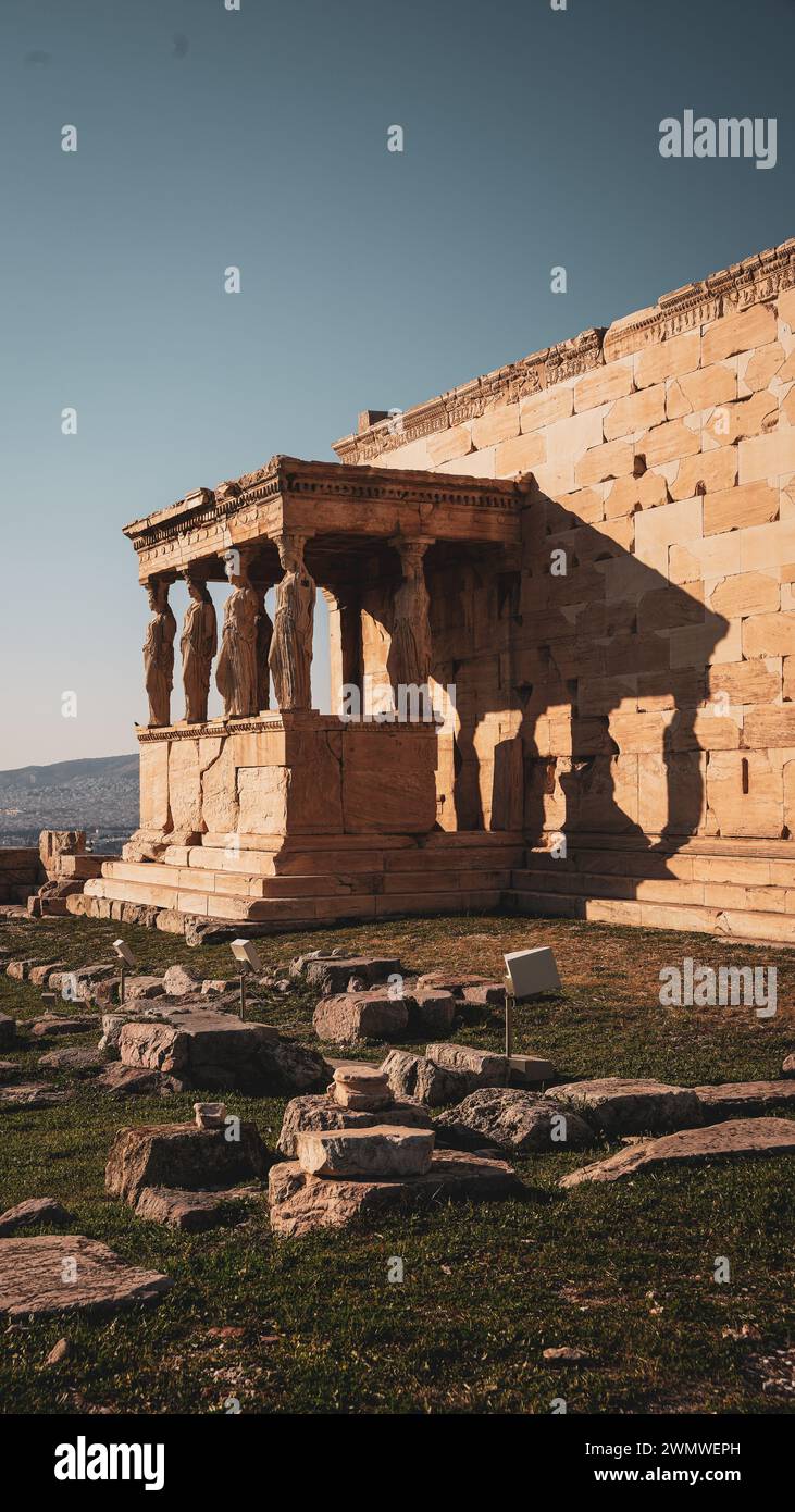 An ancient Greek temple in Athens, showcasing the history, philosophy, and mythology of gods ...