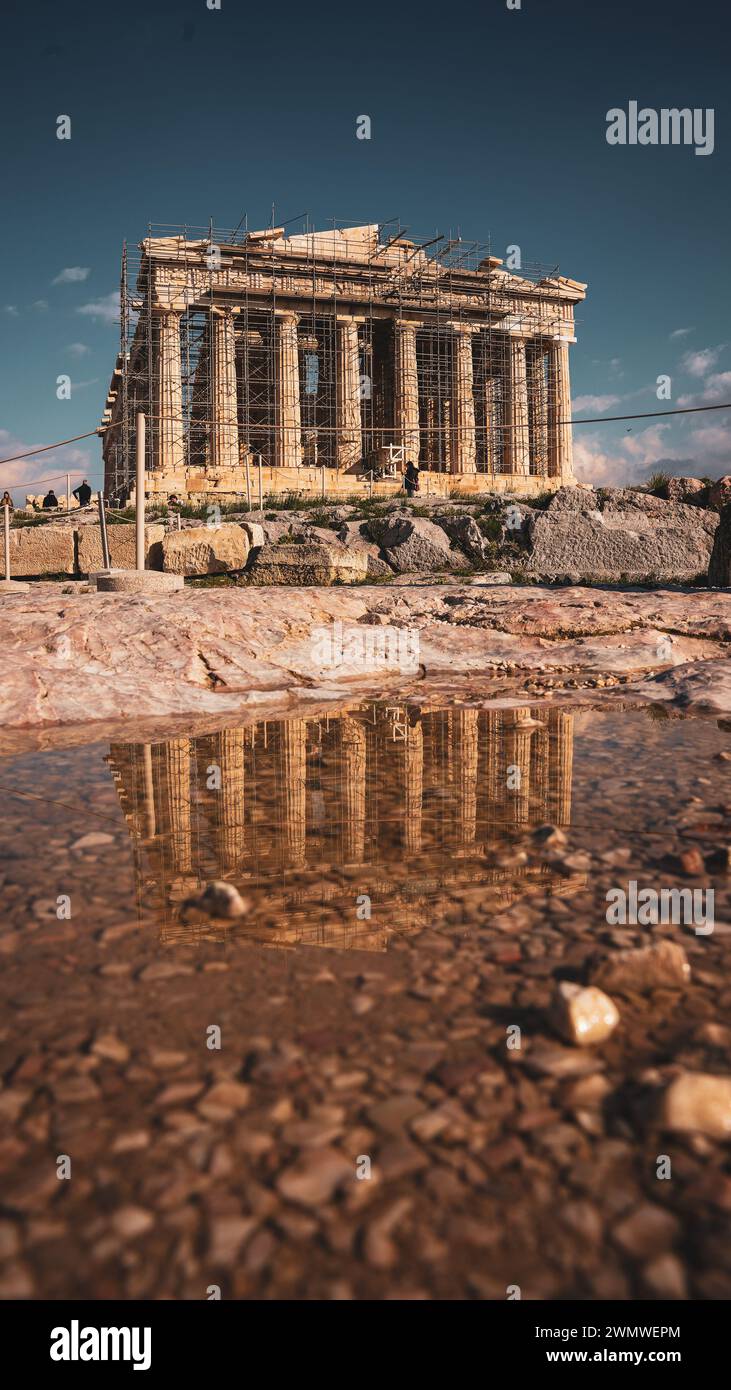 An ancient Greek temple in Athens, showcasing the history, philosophy, and mythology of gods ...