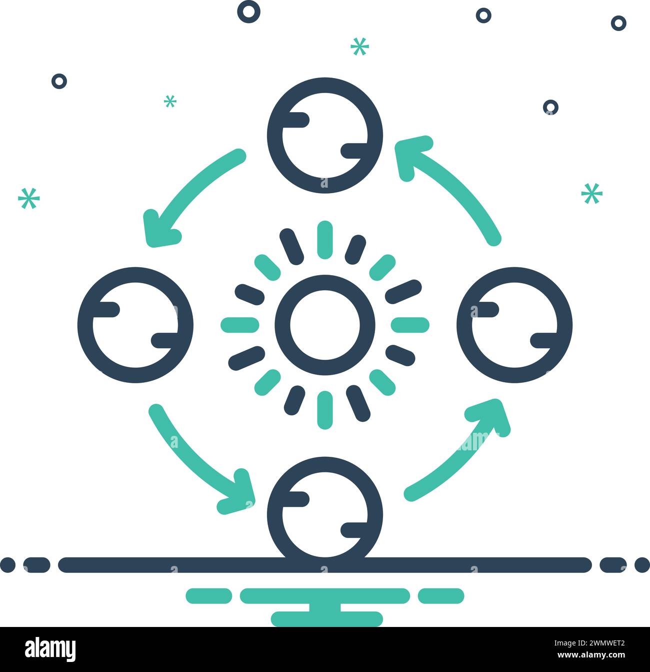 Solar system planets rotation axis hi-res stock photography and images ...