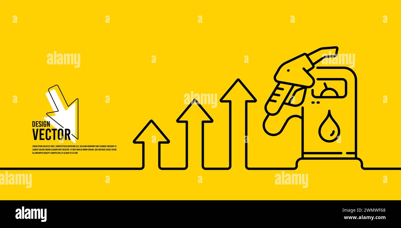 Gasoline pump nozzle banner. Fuel pump petrol station icon. Price ...