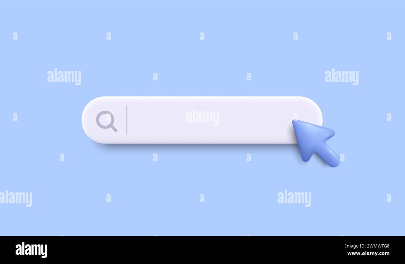 3d Search Bar Template For Website Navigation Search For Web Browser