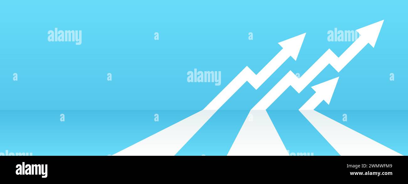 Business arrow target direction. High inflation up arrow. Finance ...