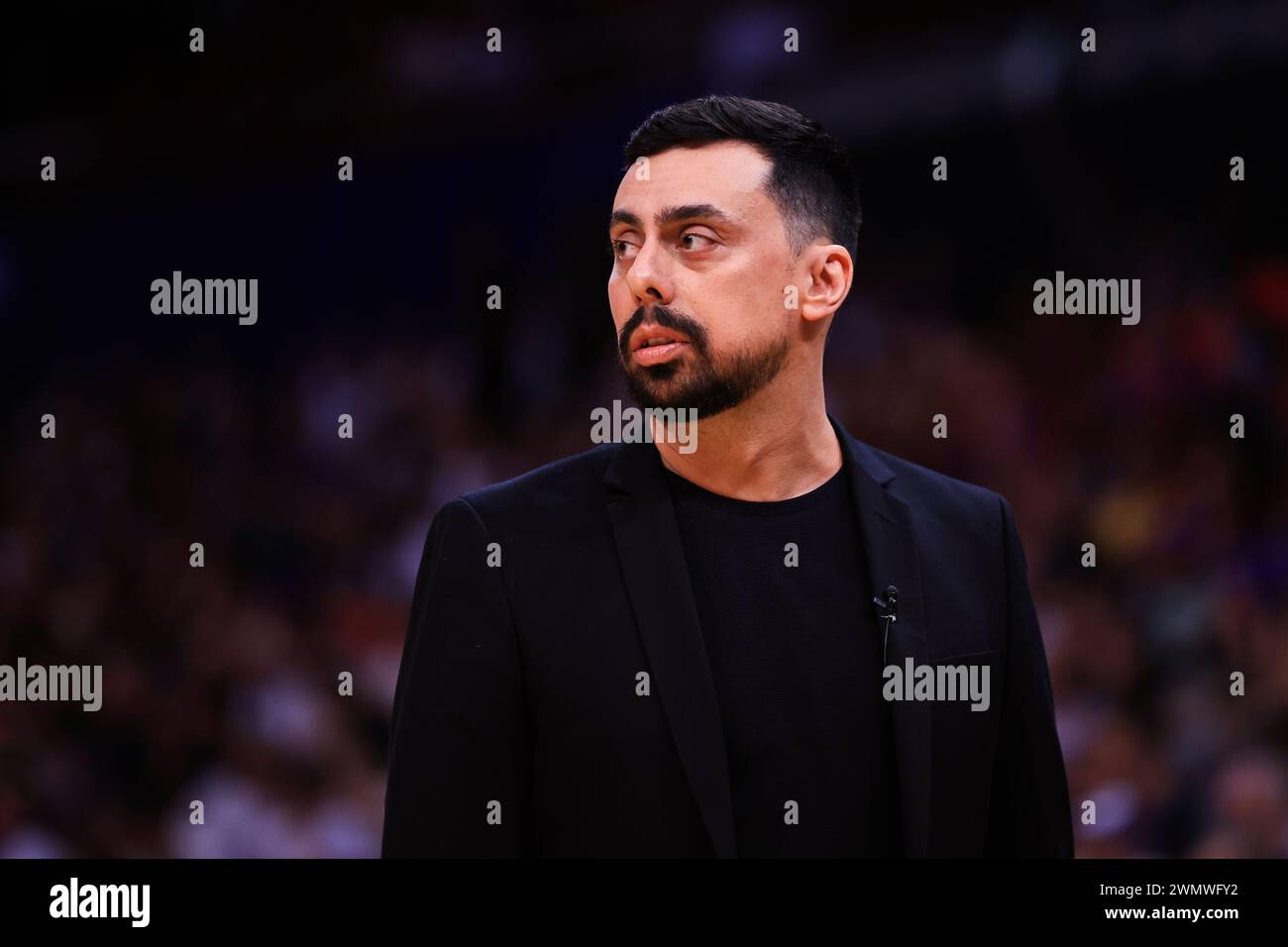 Sydney, Australia. 28th Feb, 2024. Breakers Head Coach Mody Maor looks ...