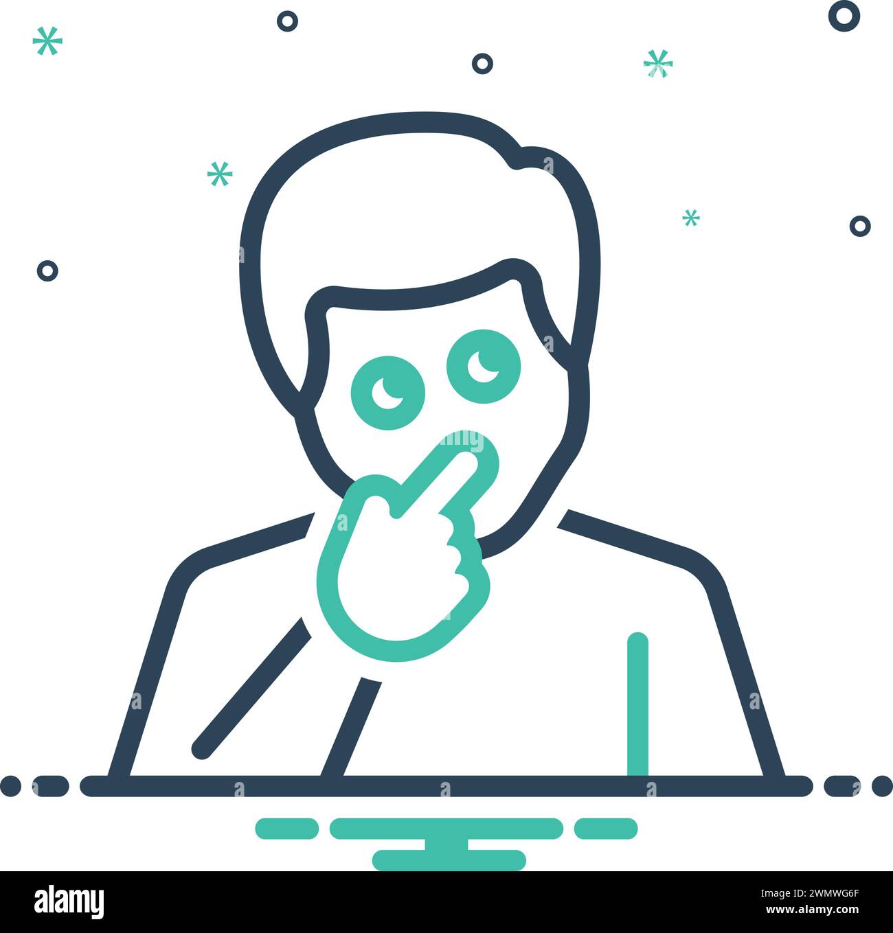 Ponder concerned Stock Vector Images - Alamy