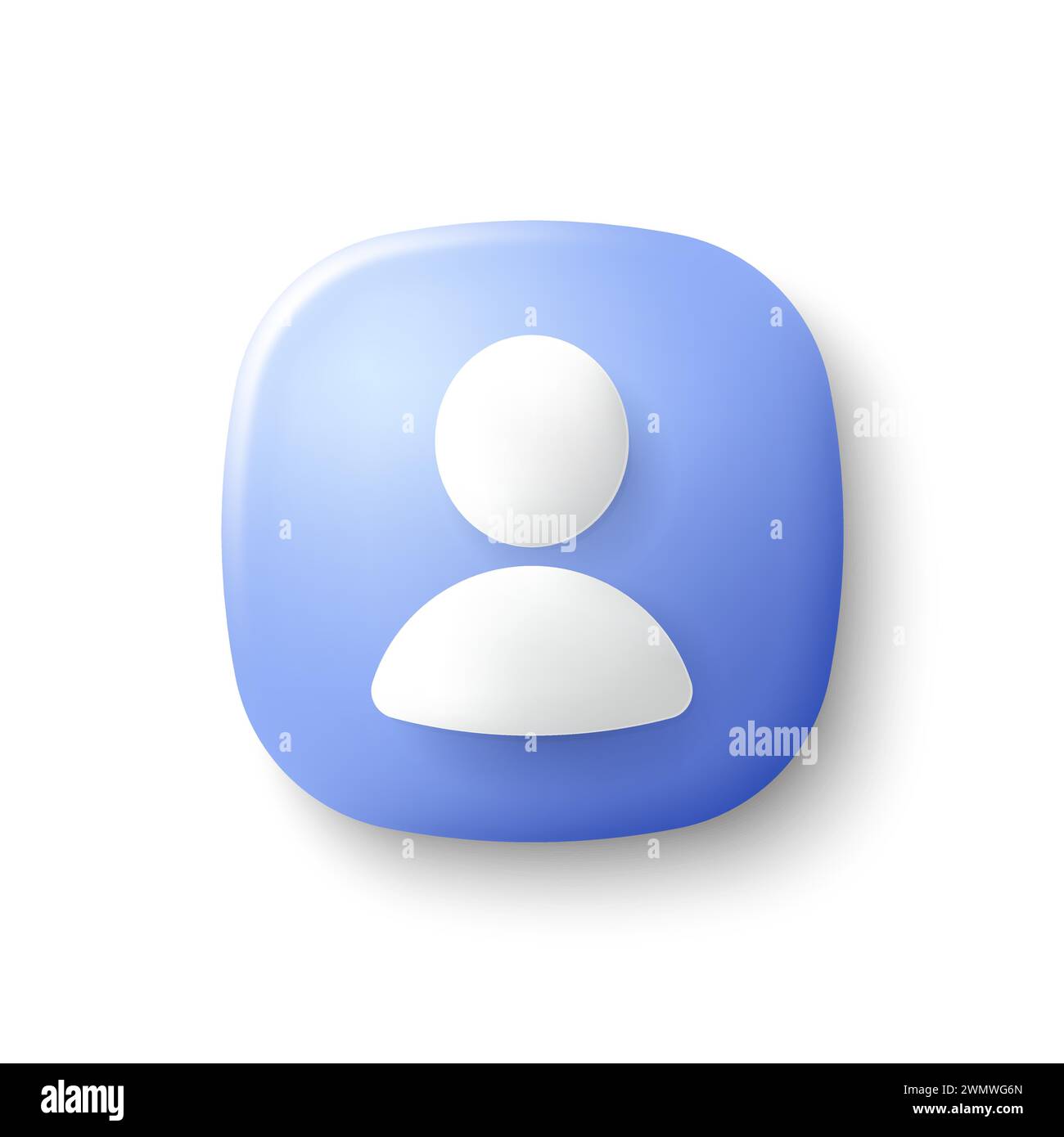 3d user profile icon vector. Avatar or person icon. Profile picture ...