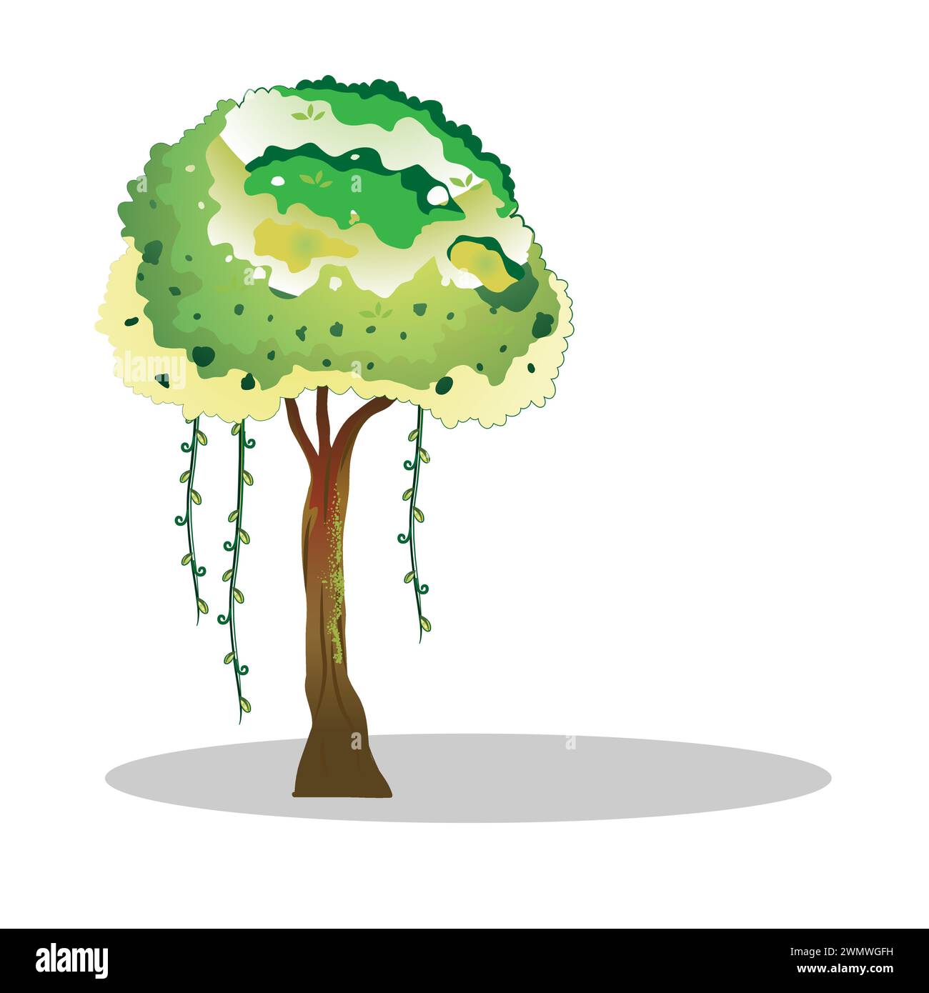 Palm tree coconut realistic Cut Out Stock Images & Pictures - Alamy