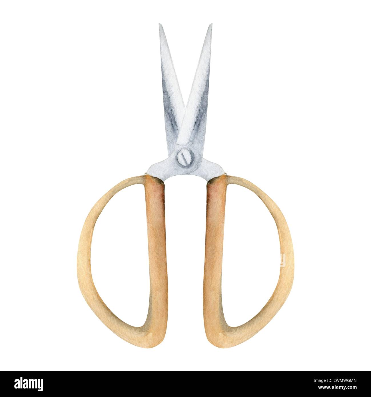 Hand drawn watercolor illustration sewing craft embroidery supplies ...