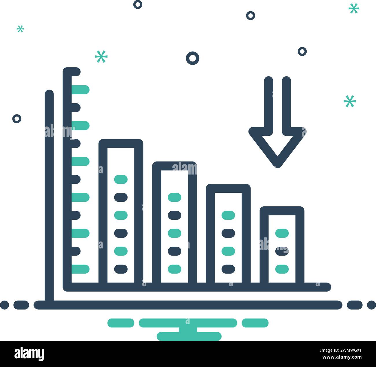 Decreased graph illustration hi-res stock photography and images - Alamy