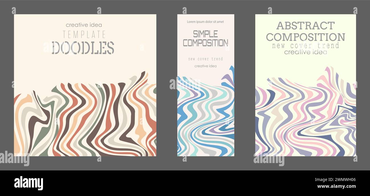 A polyline. A set of colored cover pages for a book, a catalog magazine ...
