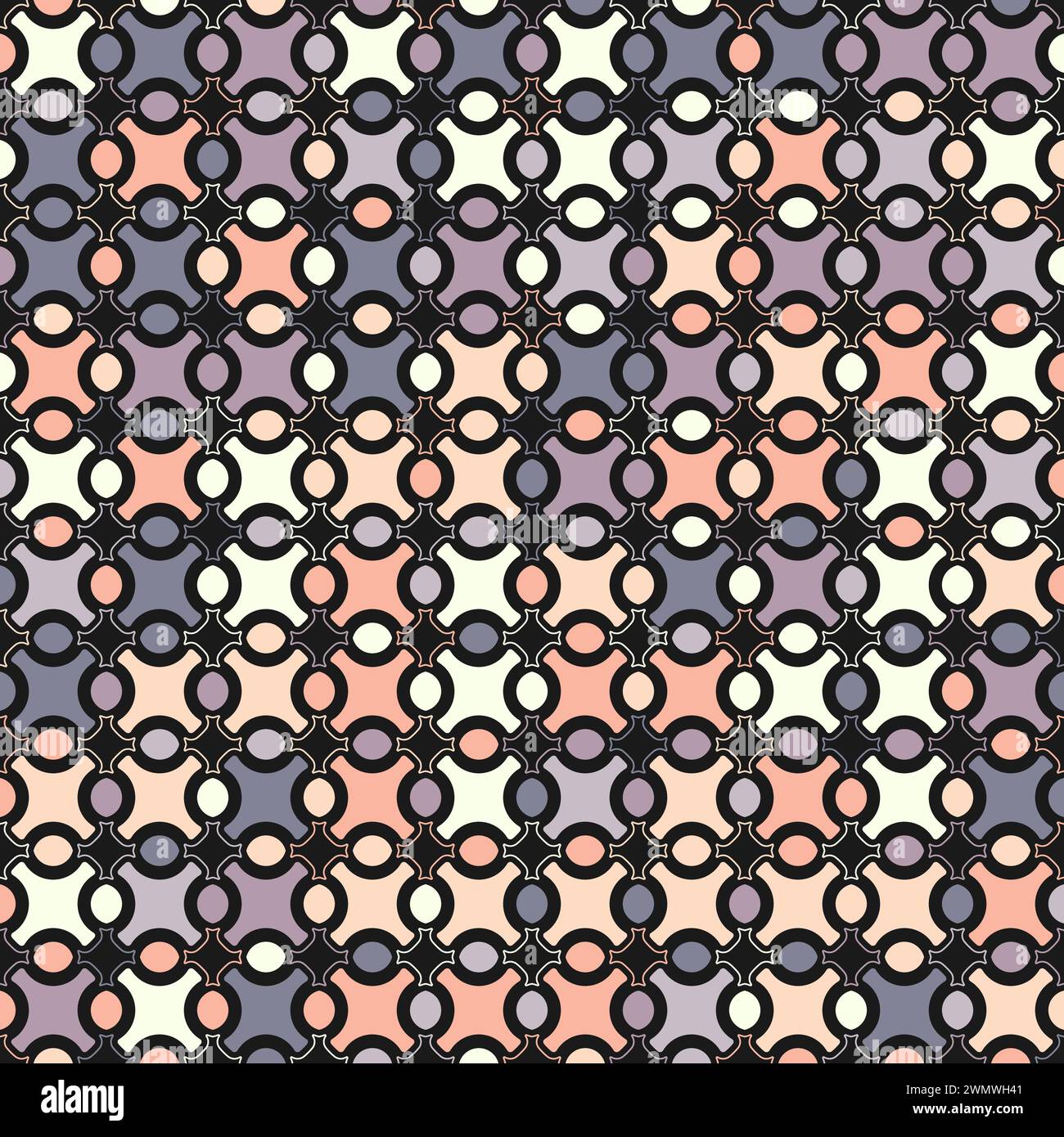 Seamless color pattern of abstract geometric elements. Design of ...