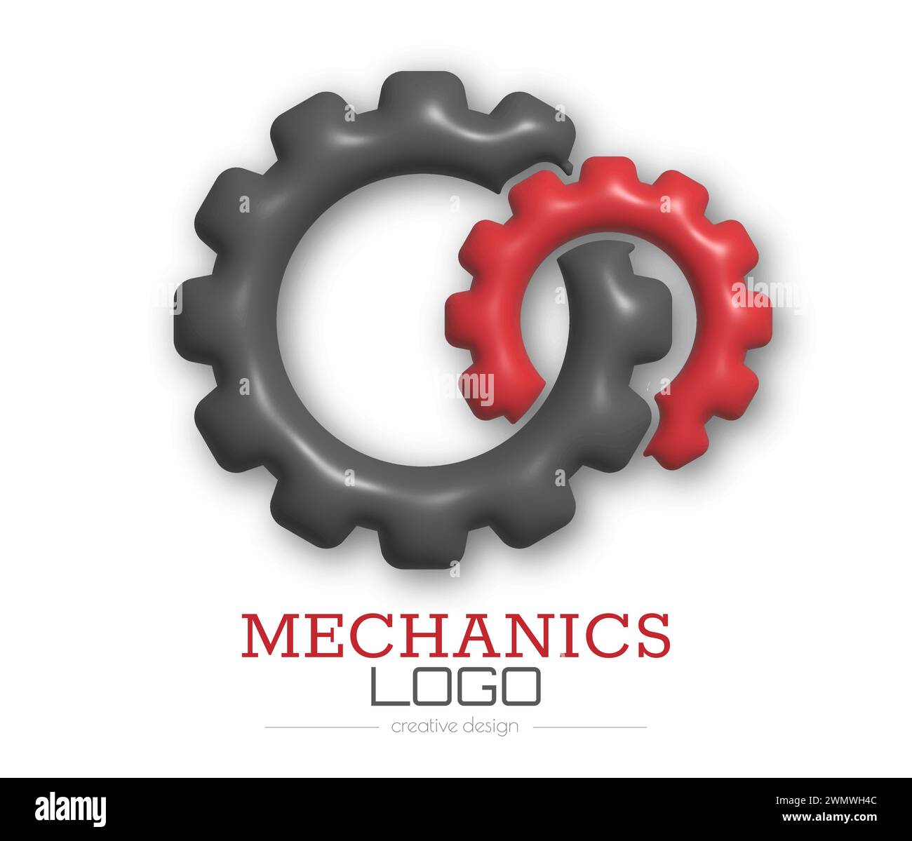 3d gears, a symbol of a mechanism, industry or production. A 3D vector ...