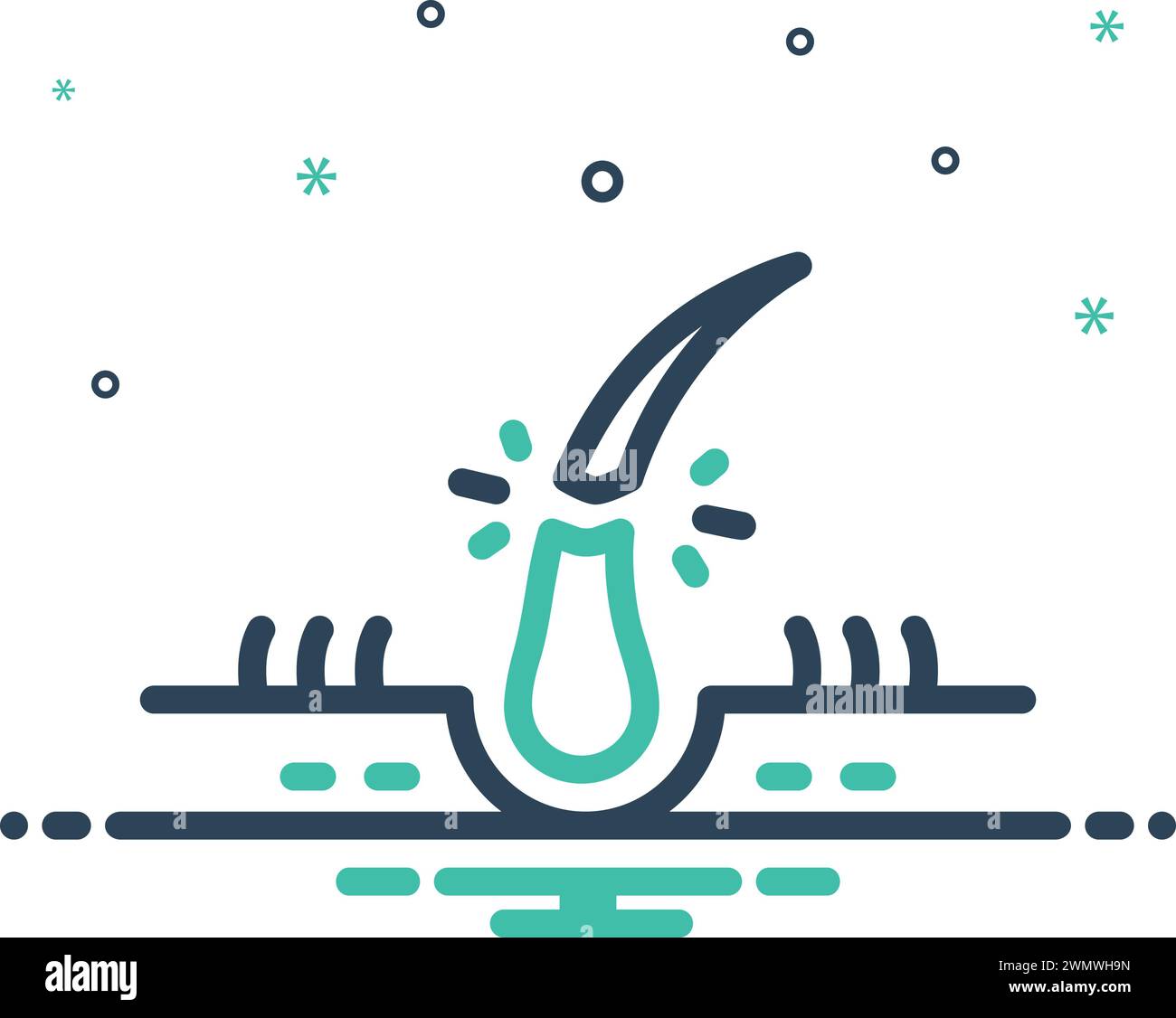 Icon fall hair Stock Vector Images - Alamy