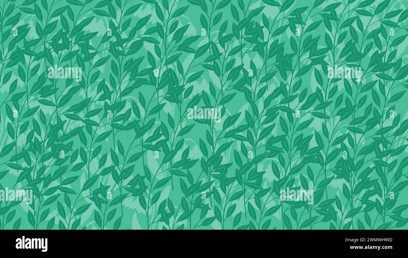 art illustration design concept of background plant leaves flowers ...