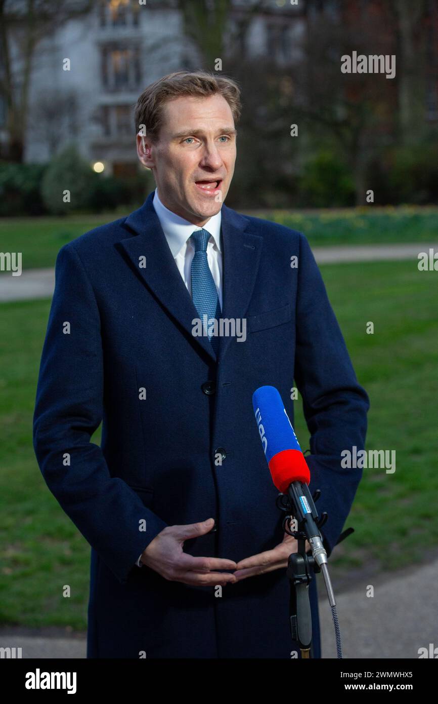 London, England, UK. 28th Feb, 2024. Policing Minister CHRIS PHILP is ...