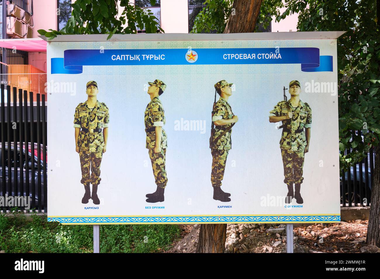 An outdoor poster, instructional, training photograph for the military ...