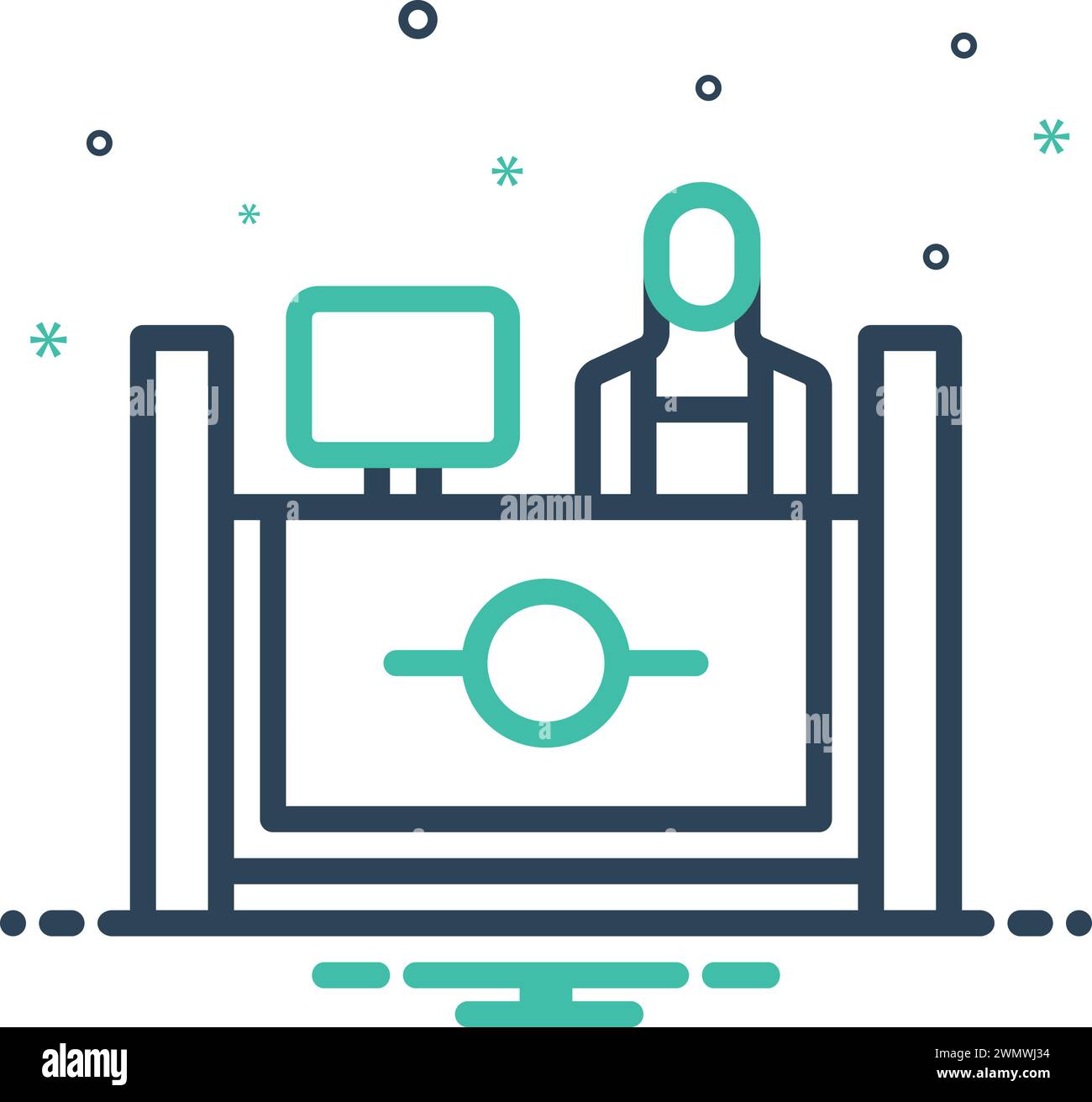 Icon for clerk,reception Stock Vector Image & Art - Alamy