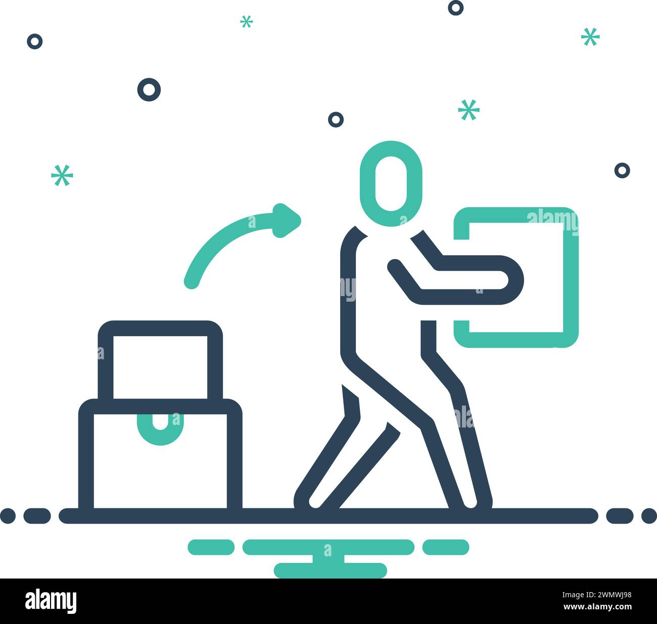 Icon move parcel Cut Out Stock Images & Pictures - Alamy
